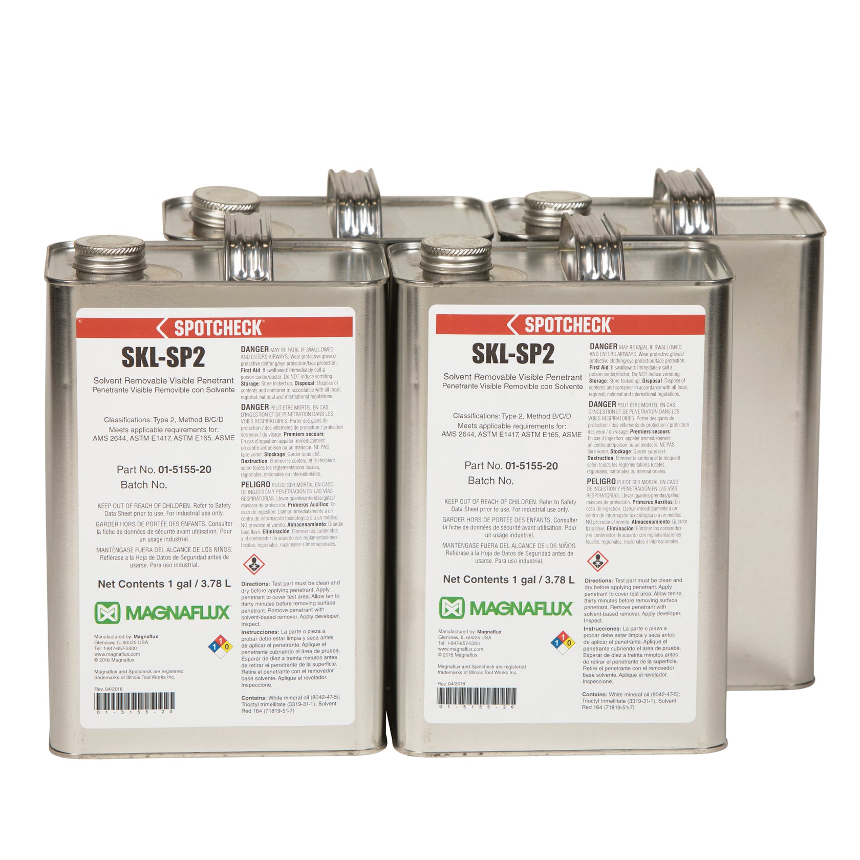 Magnaflux SKL-SP2 Solvent Removable Visible Dye Penetrant – Woodward NDT